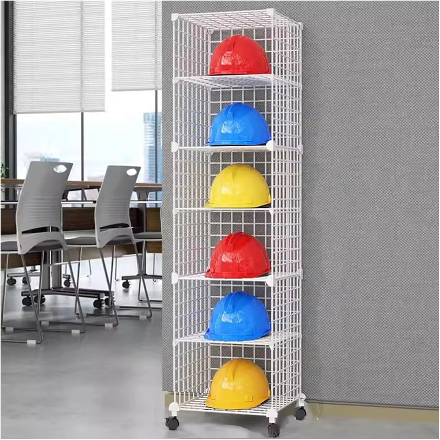 Stackable Safety Helmet Storage Boxes with Wheels, Large Adjustable ...