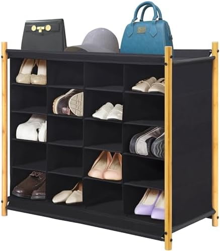 Stackable Shoe Cubby Organizer, Free Standing Shoe Cube Rack for ...