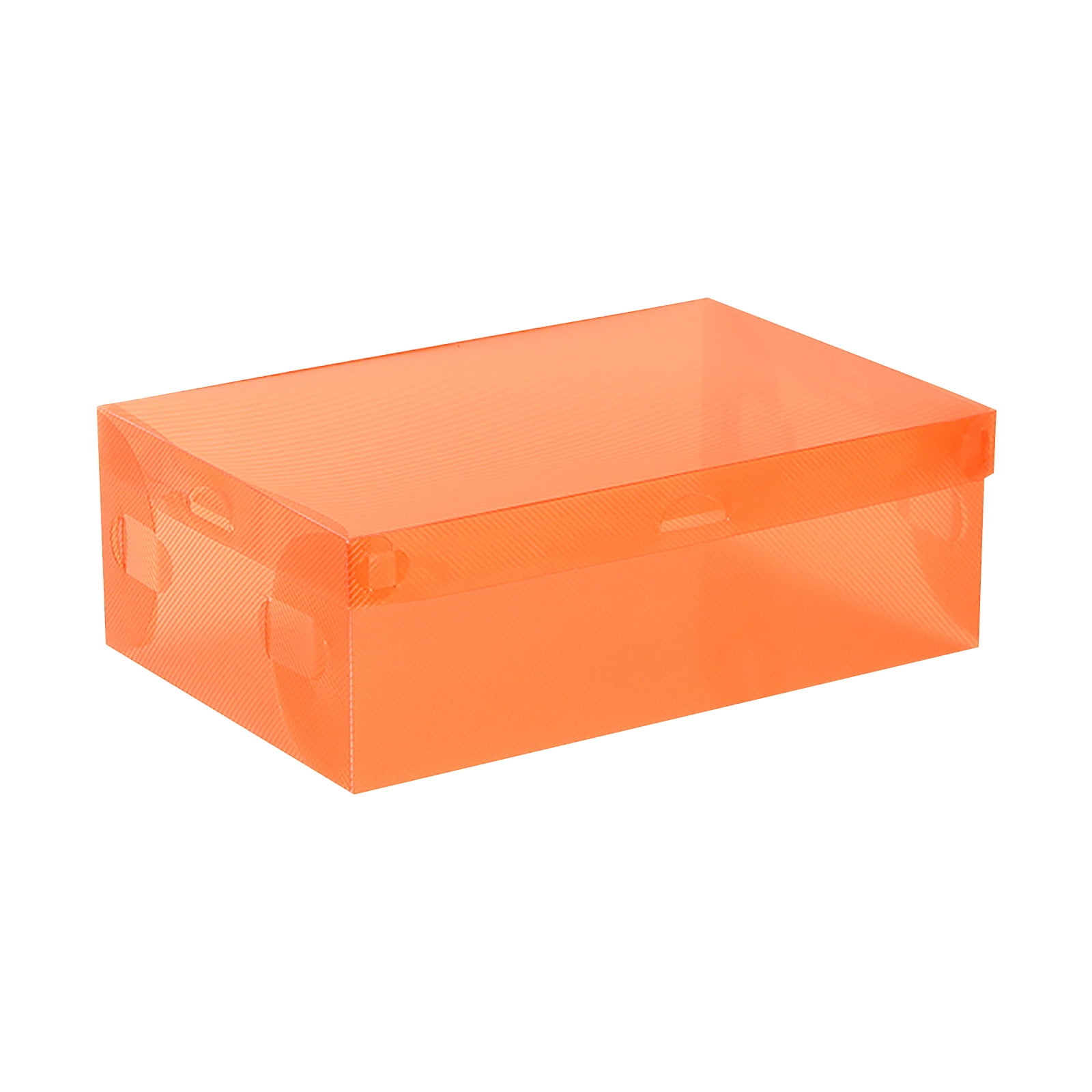 Stackable Shoe Organizer Box Set Plastic Storage Bins Lids Colorful ...