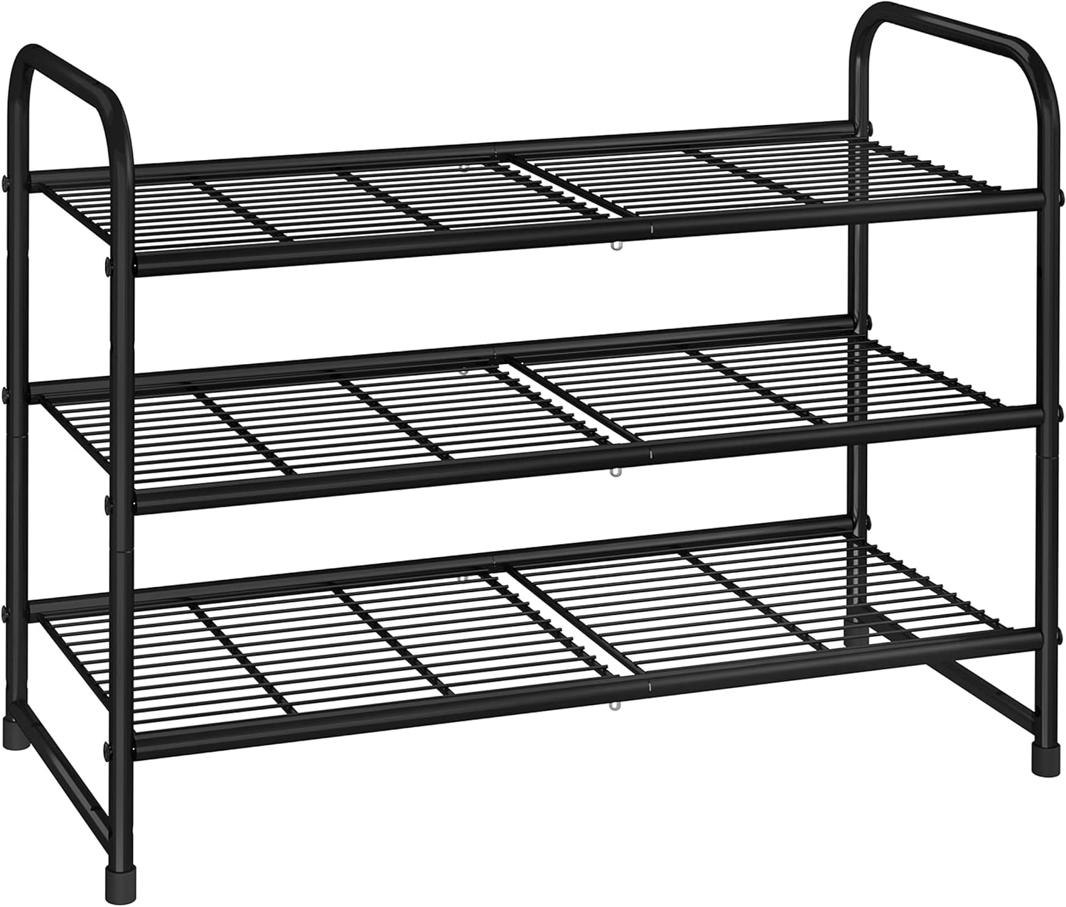 Stackable Shoe Rack, Expandable Adjustable Shoe Shelf Storage Organizer ...