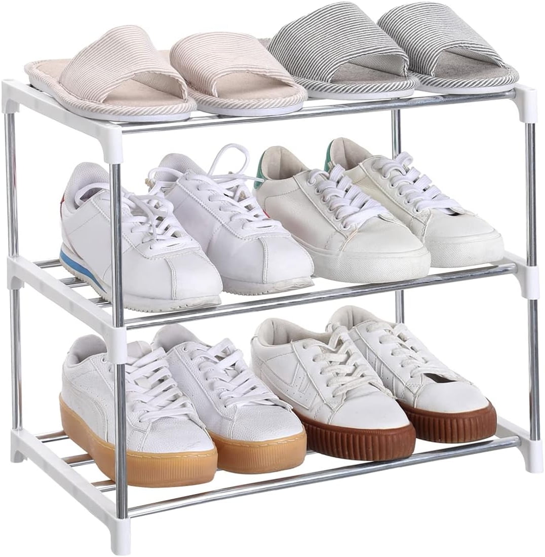 Stackable Small Shoe Rack, Entryway, Hallway and Closet Space Saving ...