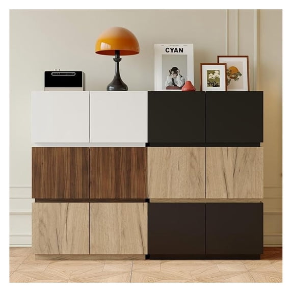 Stackable Small Storage Cabinet with 2 Doors - Modular Closet and Short ...