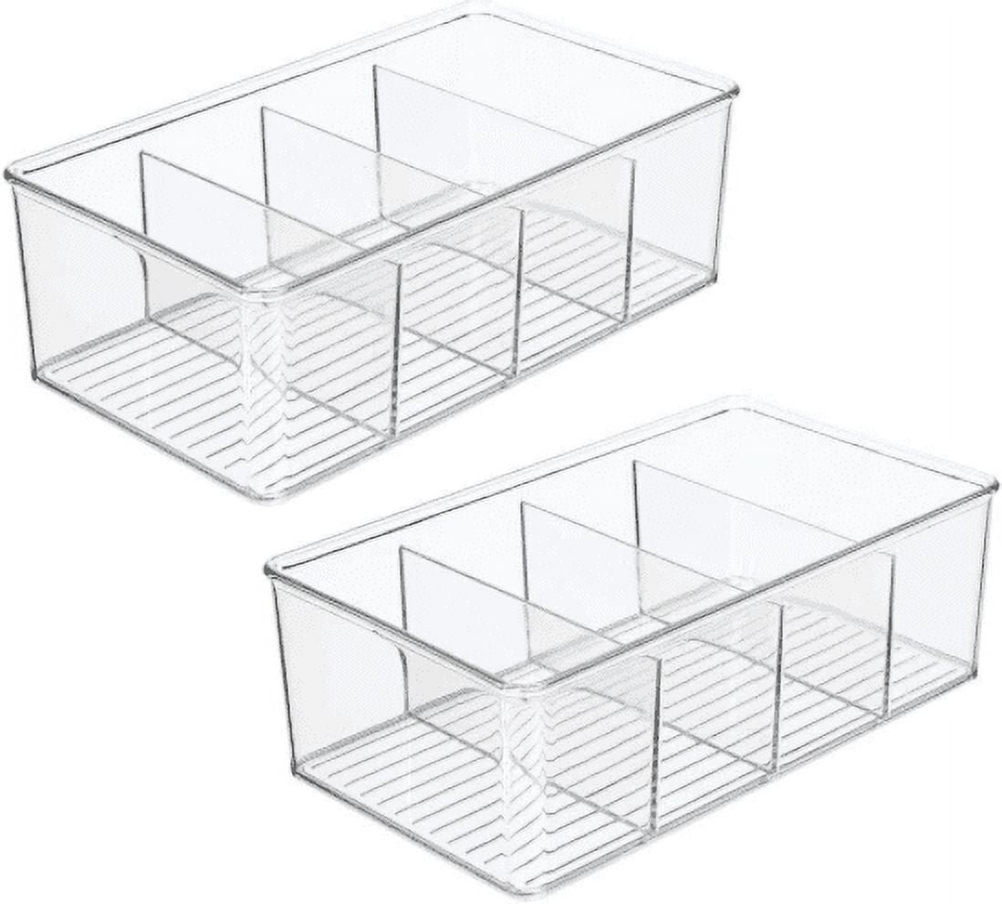 Stackable Snack Organizer, Pantry Organizer With Removable Dividers For ...