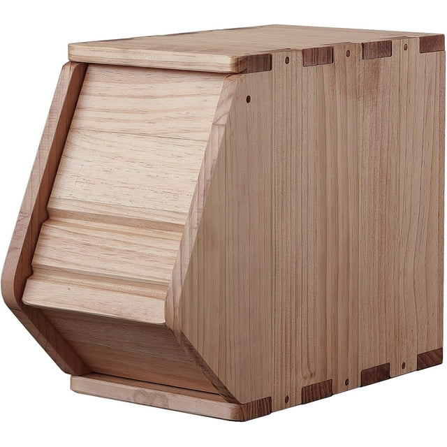 Stackable Solid Wood Storage Chest,Hall Entryway Cabinet,Bins with Lids ...