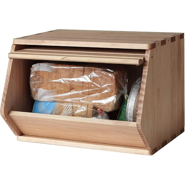 Stackable Solid Wood Storage Chests,Bins with Lids,Modular Wooden Toy ...