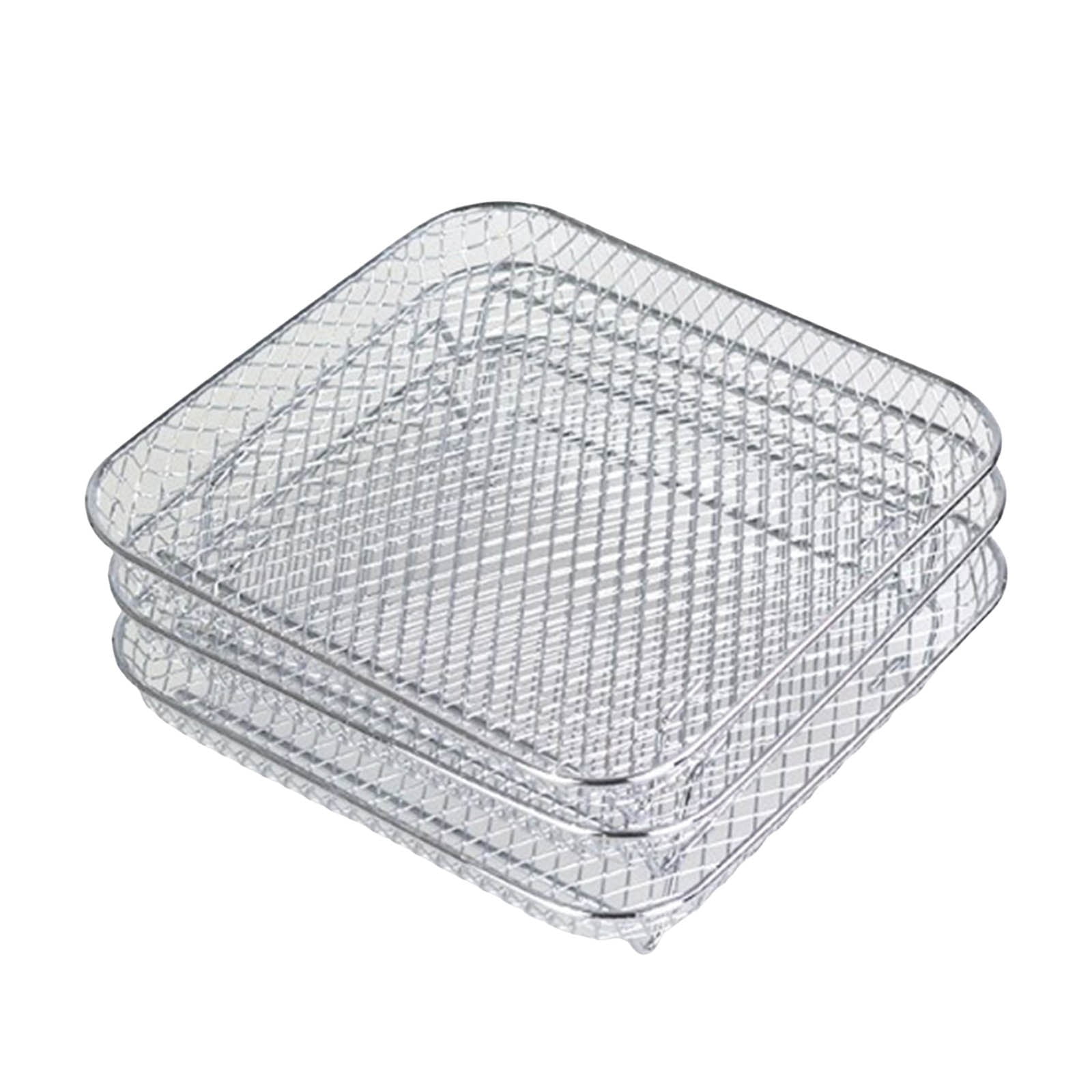 Stackable Square Air Fryer Rack Set of 3, Multi-Layer Stainless Steel ...