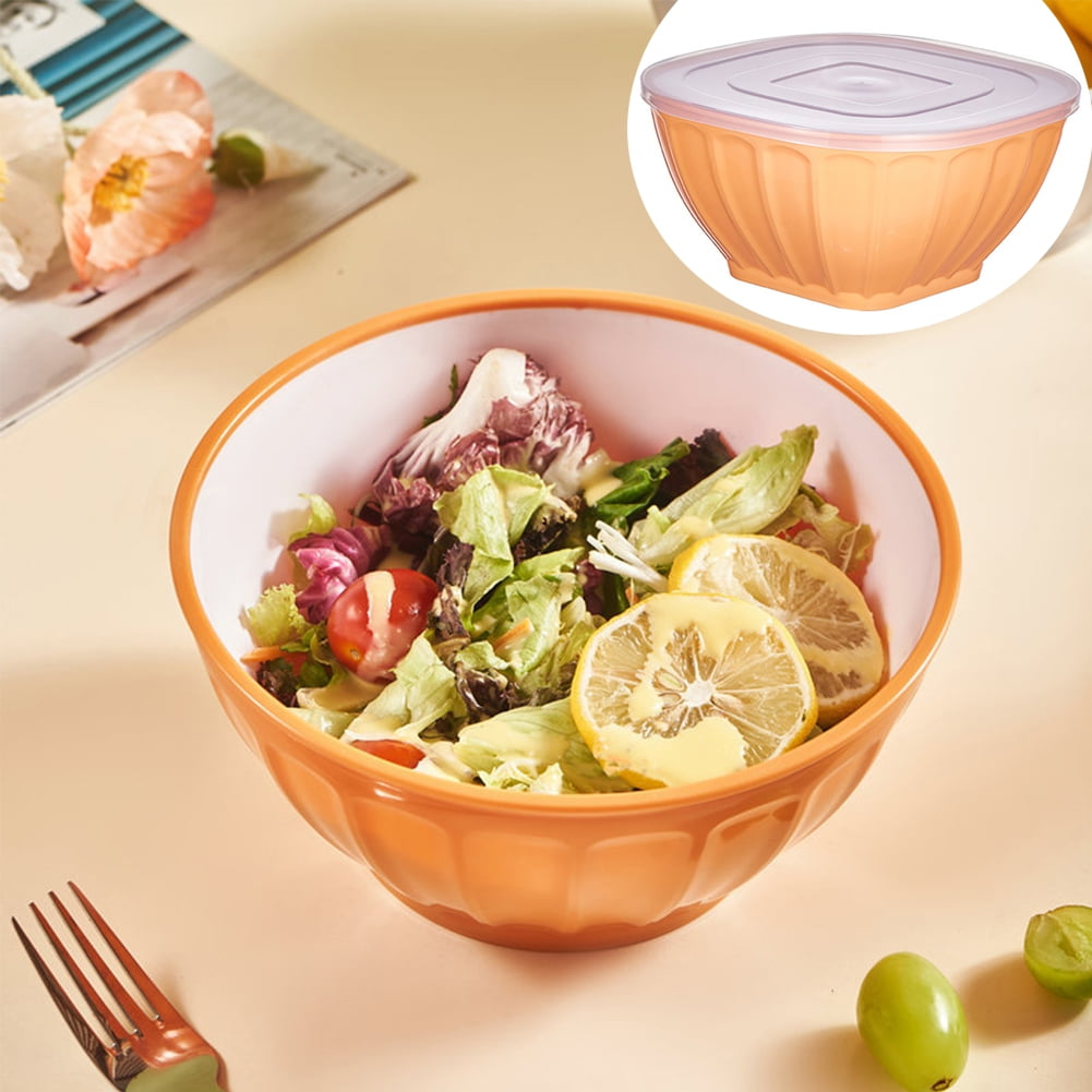Stackable Square Plastic Bowl with Lid Salad Bowl for Meal Prep Kitchen ...