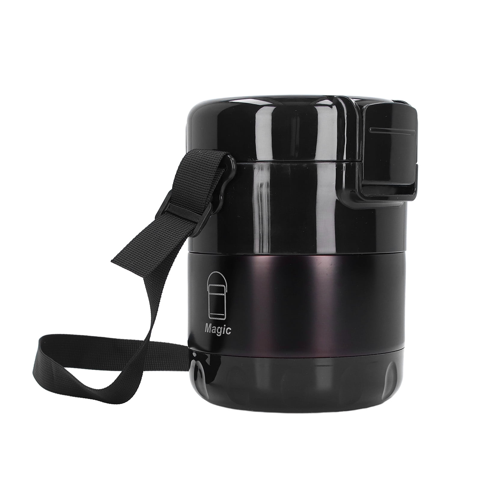 Stackable Stainless Steel 2-Tier Lunch Box, 1.9L Vacuum Leak-Proof ...