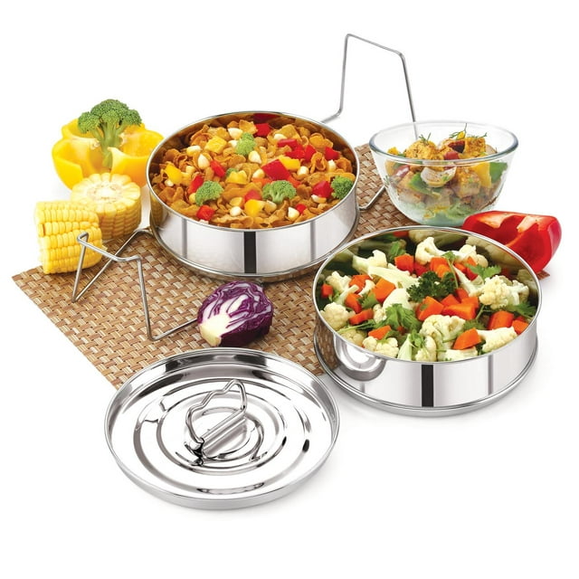 Stackable Stainless Steel Insert Pans - 3QT- Inserts for Instant Pot ...