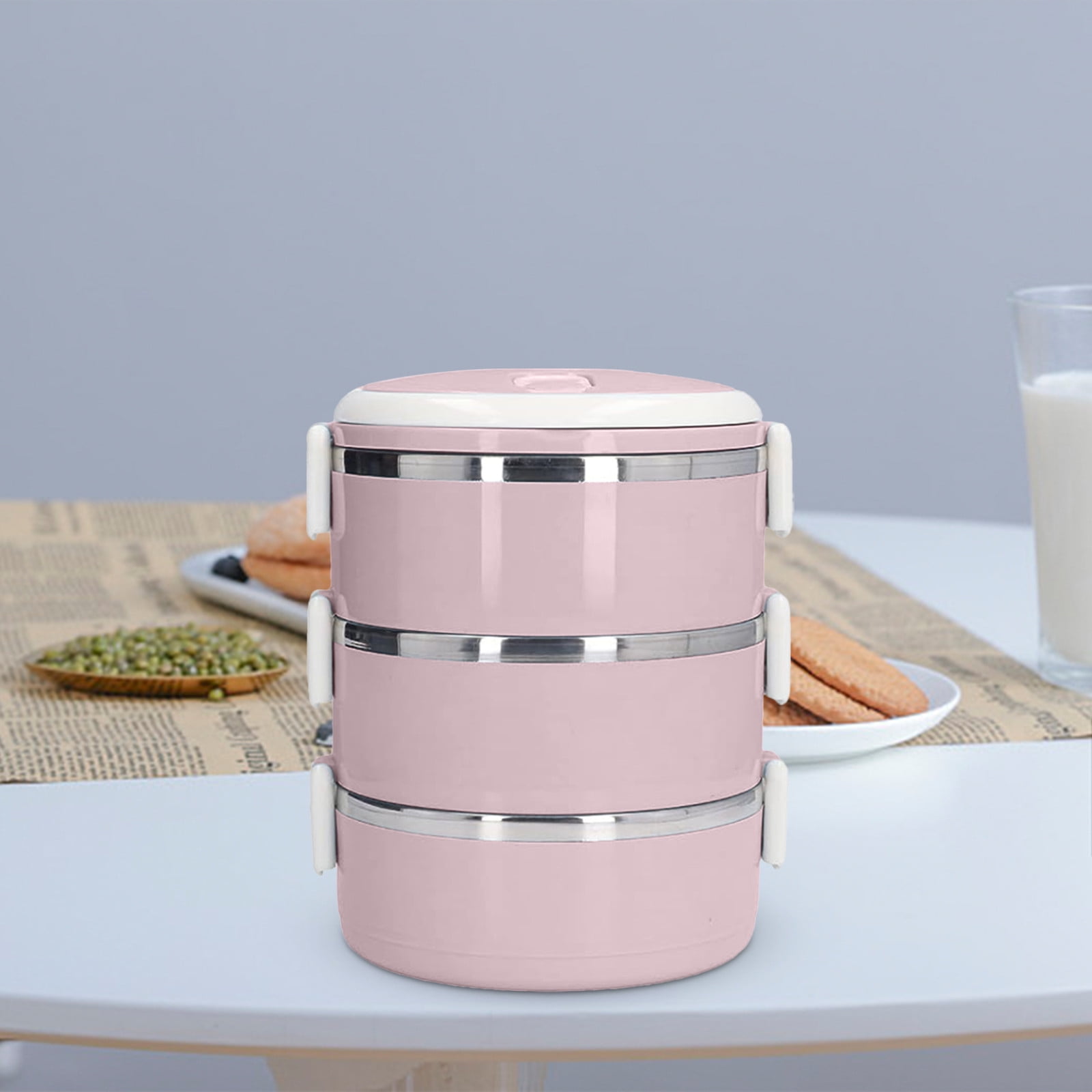 Stackable Stainless Steel Thermal Compartment Lunch Stackable Stainless ...