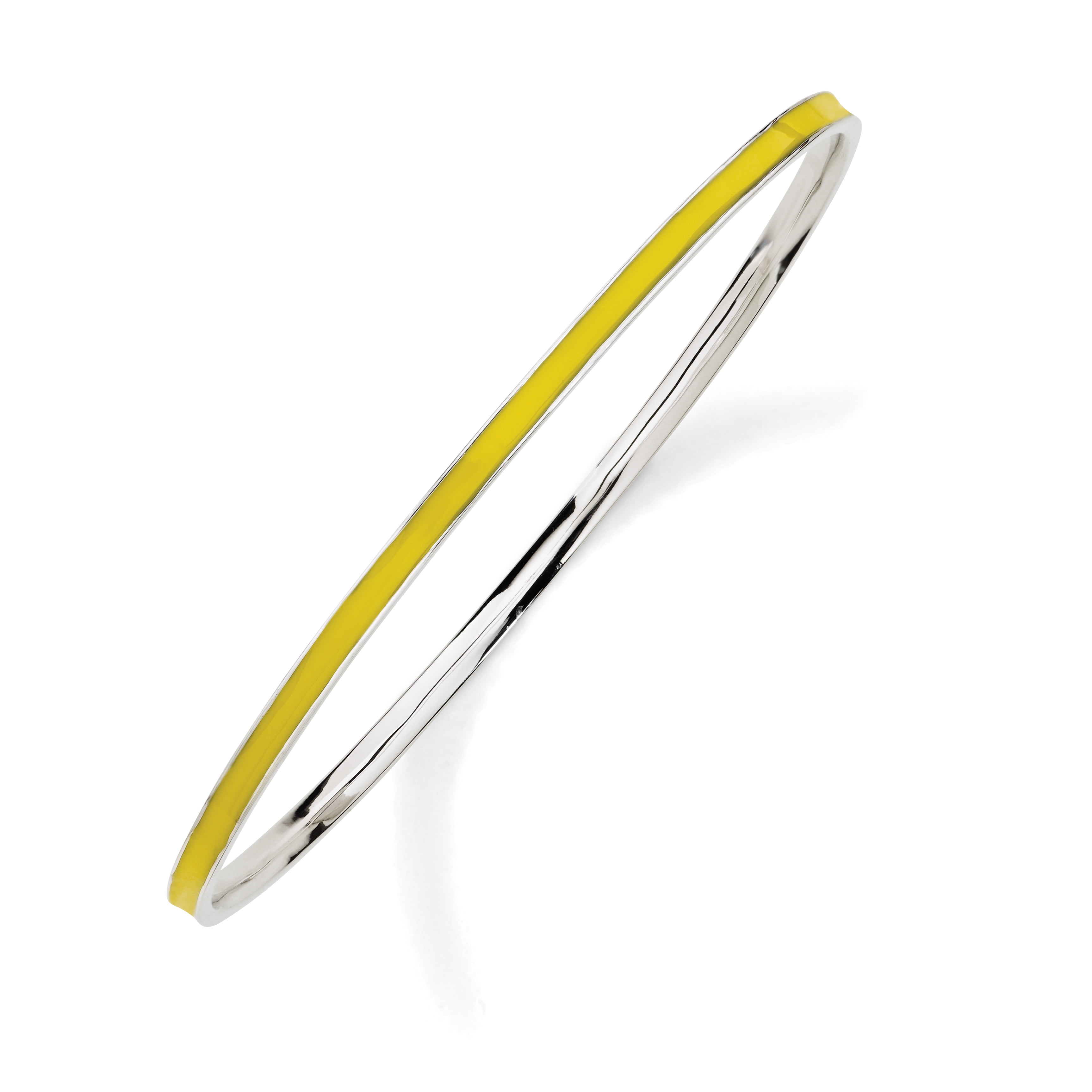 Stackable Sterling Silver Yellow Enamel Bangle - Walmart.com