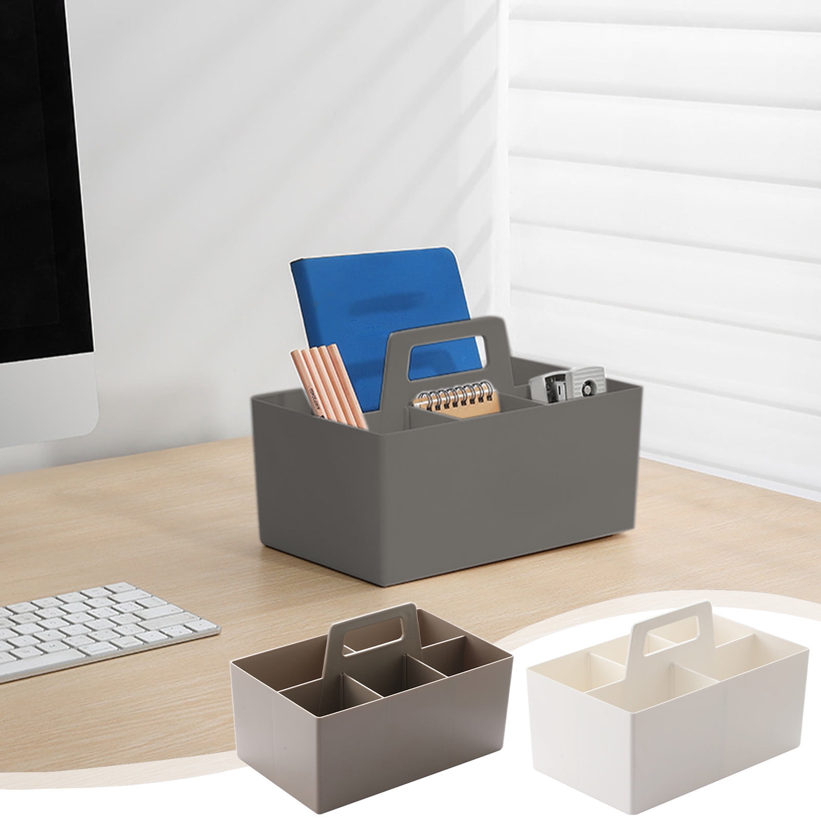 Stackable Storage Basket, Handmade Wicker Basket, Divided Compartment ...