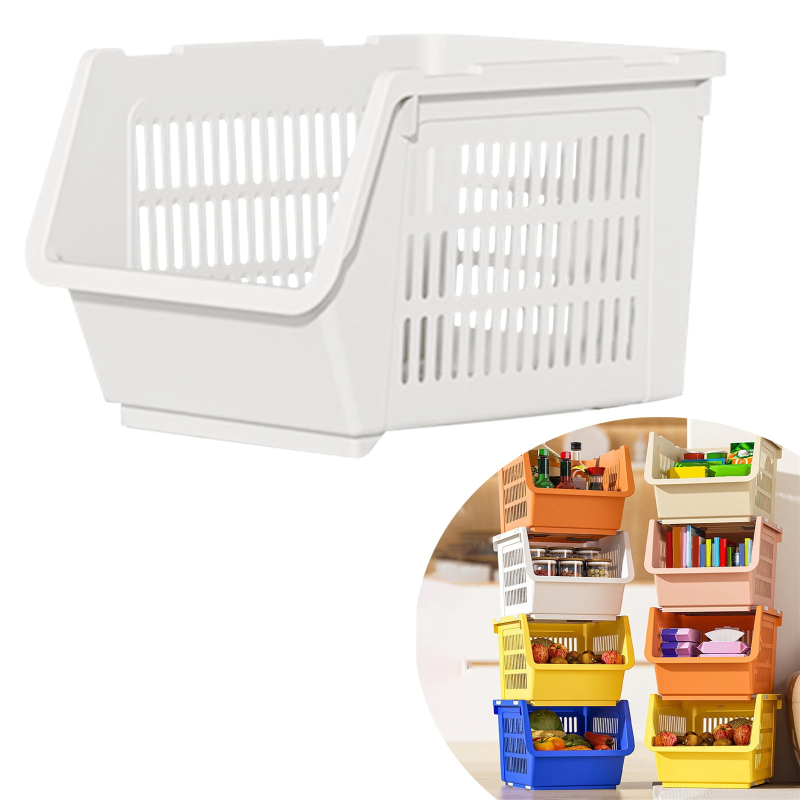 Stackable Storage Bins, 1 Pc Pantry Organizers and Storage, Stackable ...