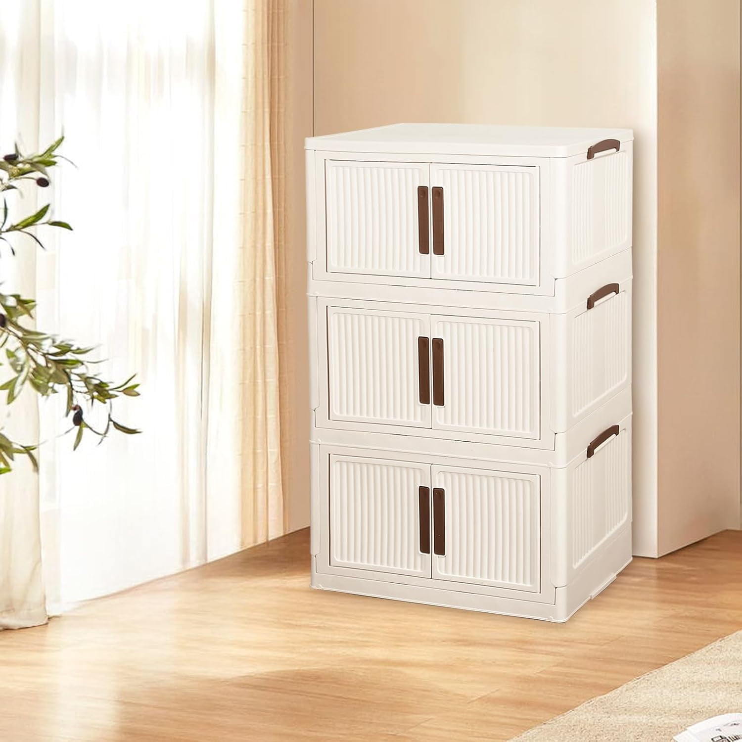 Stackable Storage Bins with 1 lid, 78 Gal/312 Qt Closet Organizers and ...