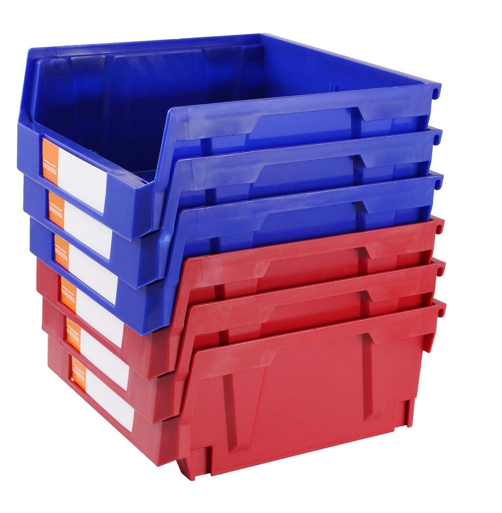 Stackable Storage Bins 11x11x5 Inch, 6-Pack - Plastic Organizer ...