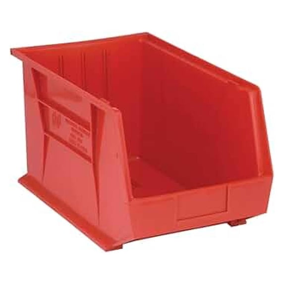 Stackable Storage Bins 2-Pack, 18 x 11 x 10 inch Red - Heavy Duty ...