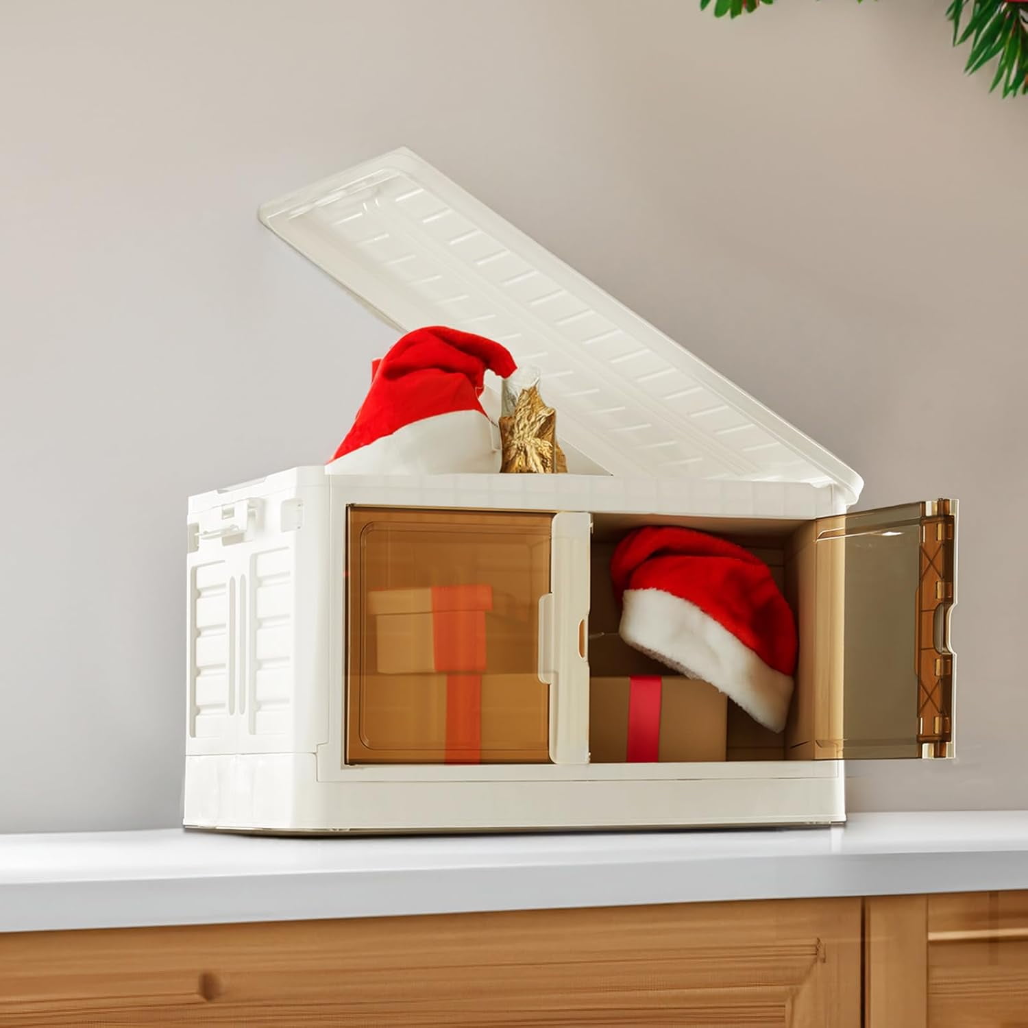 Stackable Storage Bins with Lids - 37QT Portable and Lockable Organizer ...