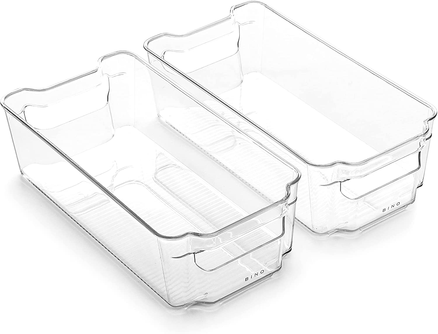 | Stackable Storage Bins, Medium - 2 Pack THE STACKER COLLECTION Clear ...