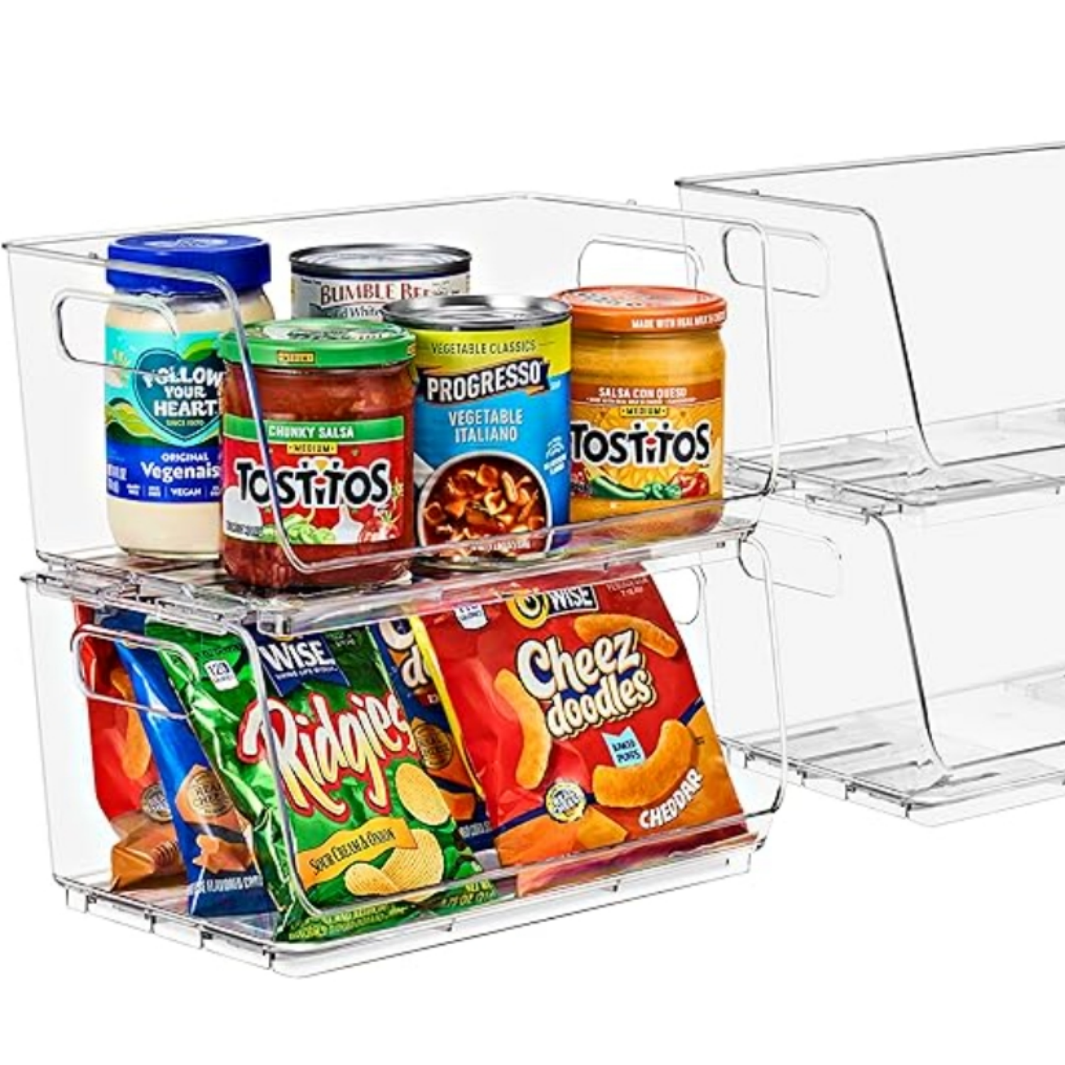 Stackable Storage Bins Open Front - Clear Stackable Storage Bins ...