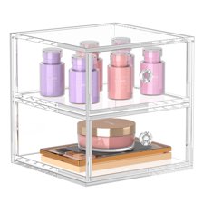 Compact Stackable Acrylic Makeup Vanity Storage - Walmart.com