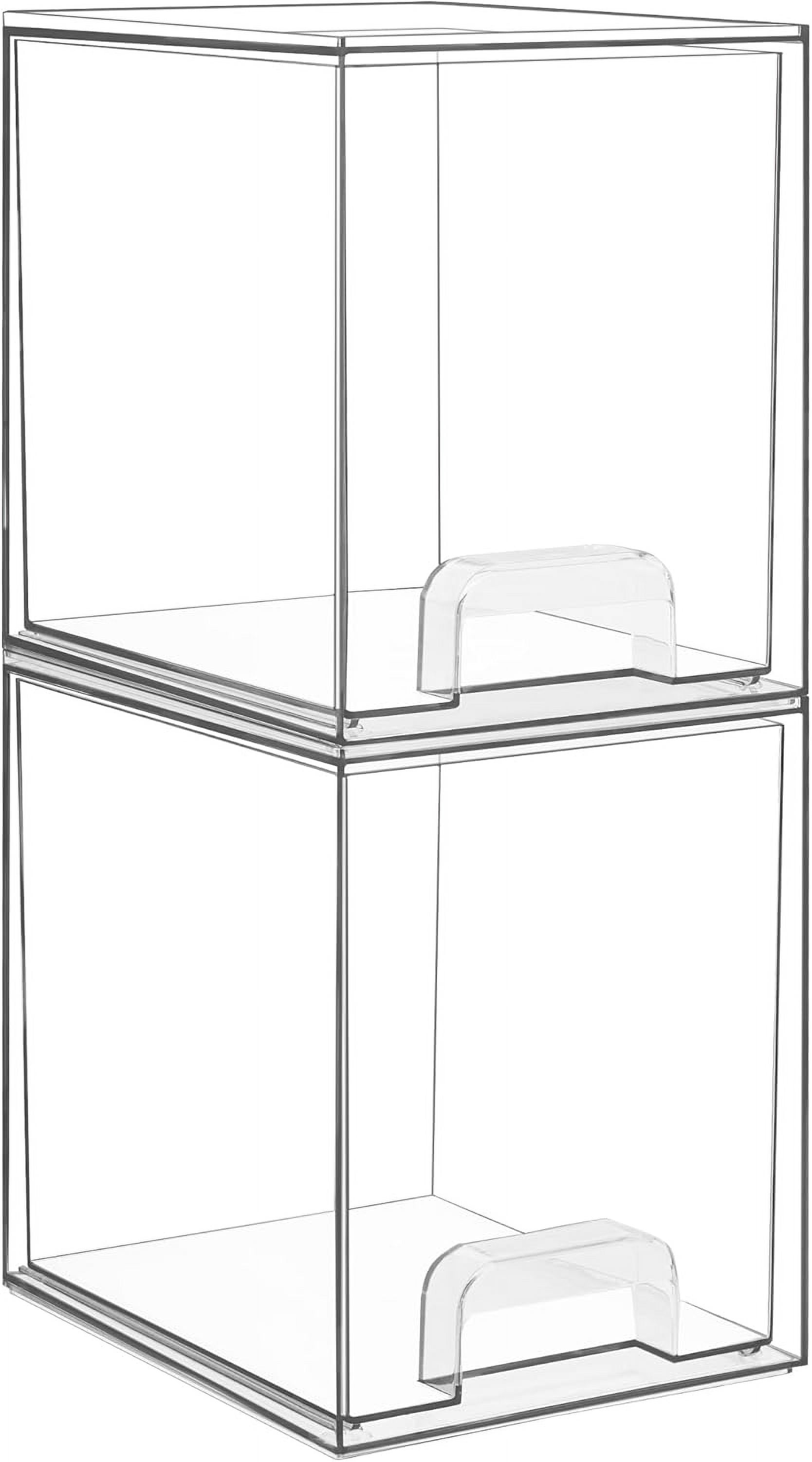 Stackable Storage Drawers, Acrylic Plastic Organizers Bins for Makeup ...