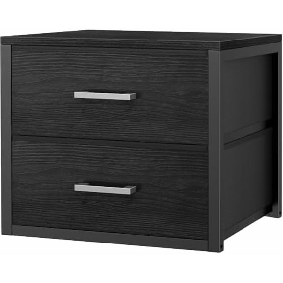 Stackable Storage Drawers Closet Organizers and Storage Fabric Black 2 ...