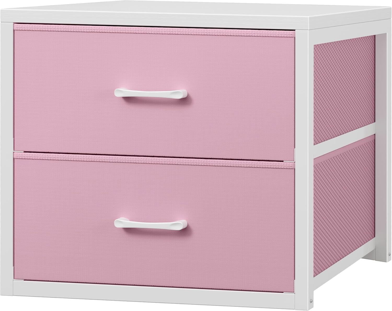Stackable Storage Drawers Closet Organizers and Storage Fabric Pink 2 ...