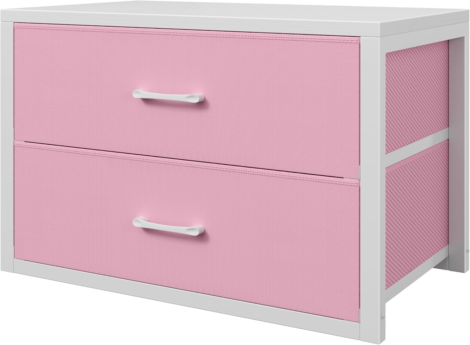 Stackable Storage Drawers Closet Organizers and Storage Fabric White 2 ...