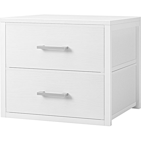 Stackable Storage Drawers Closet Organizers and Storage Fabric White 2 ...