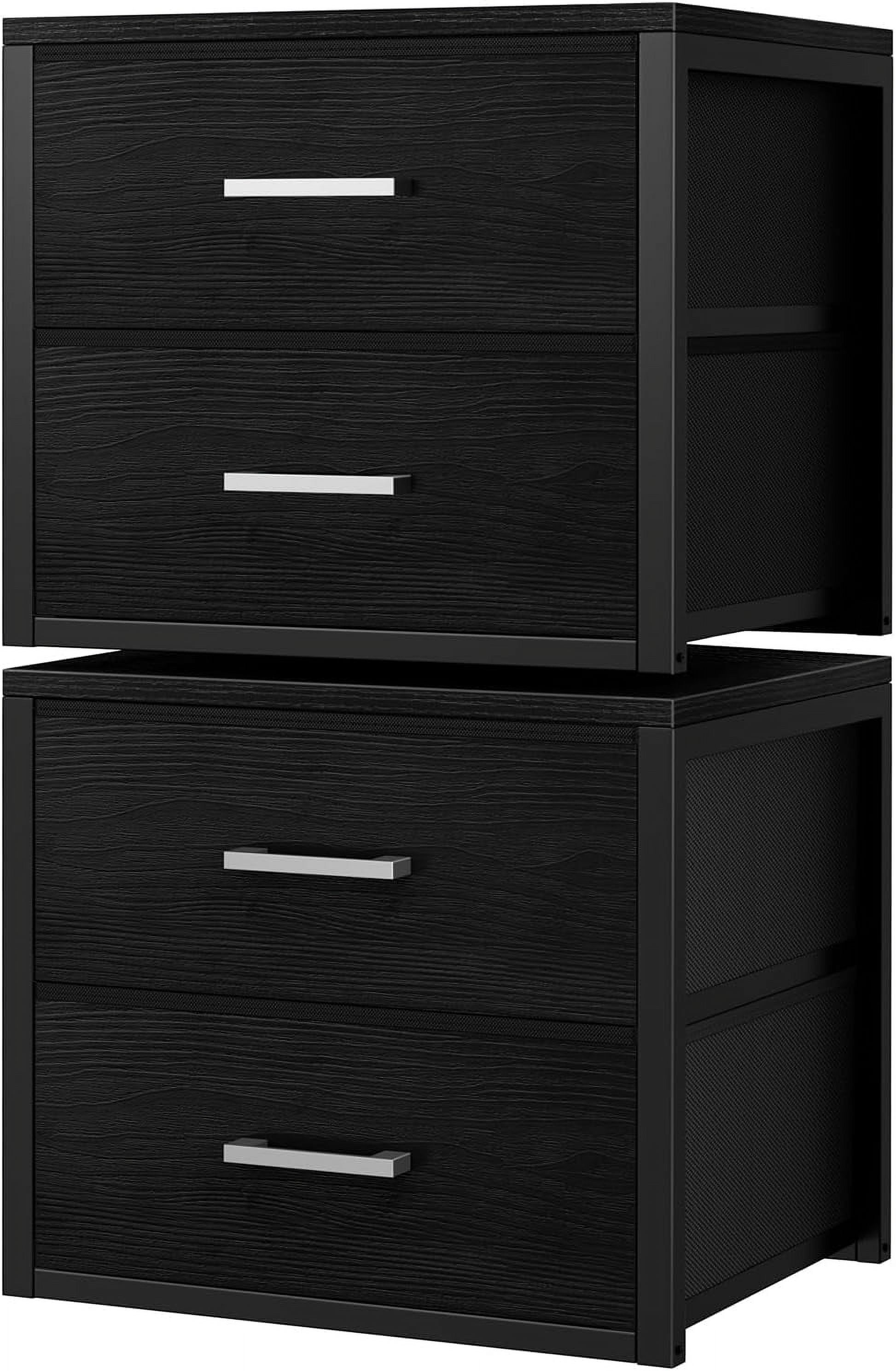 Stackable Storage Drawers Narrow Closet Organizers and Storage Fabric ...