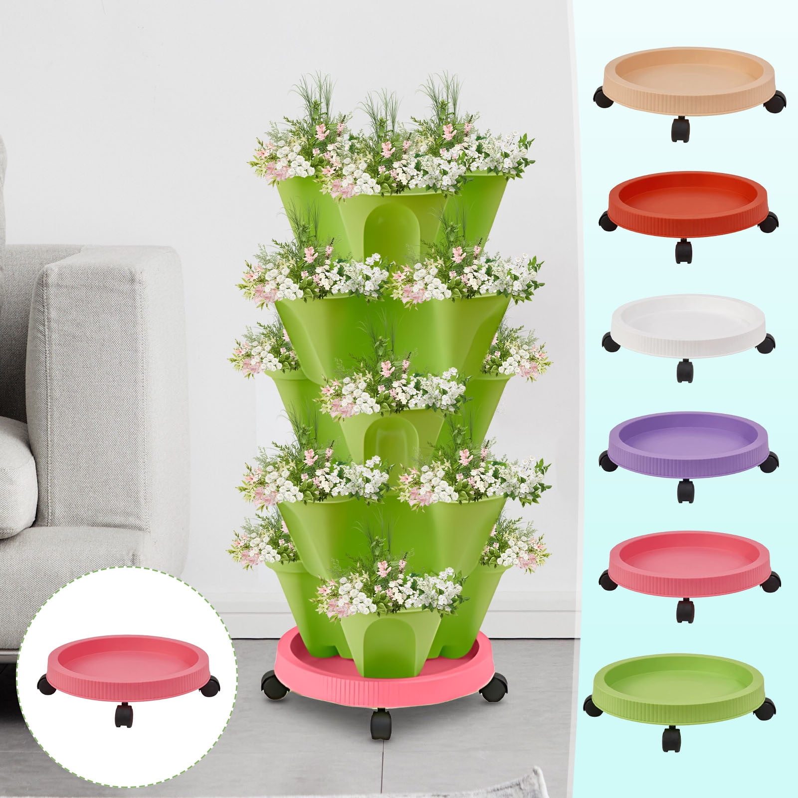 Stackable Strawberry Planter Tray - 3D Vertical Garden System for ...
