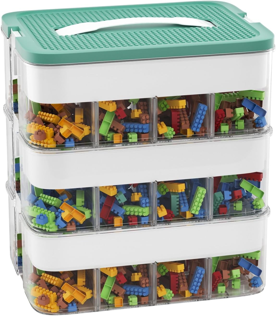 Stackable Toys Organizer Storage Case, Stackable Storage Container with ...