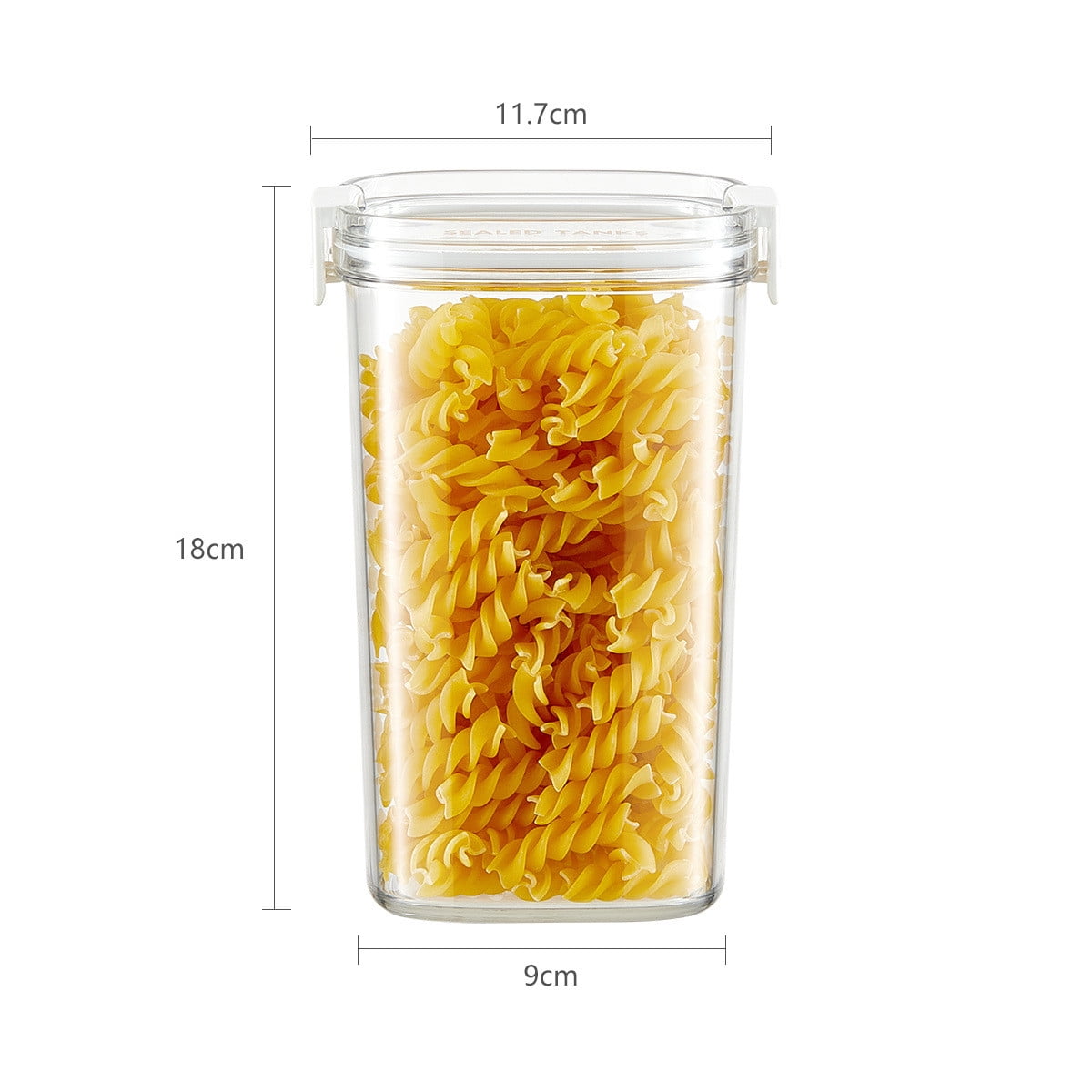 Stackable Transparent Grain Storage Jar, Airtight Canister, Sleek ...