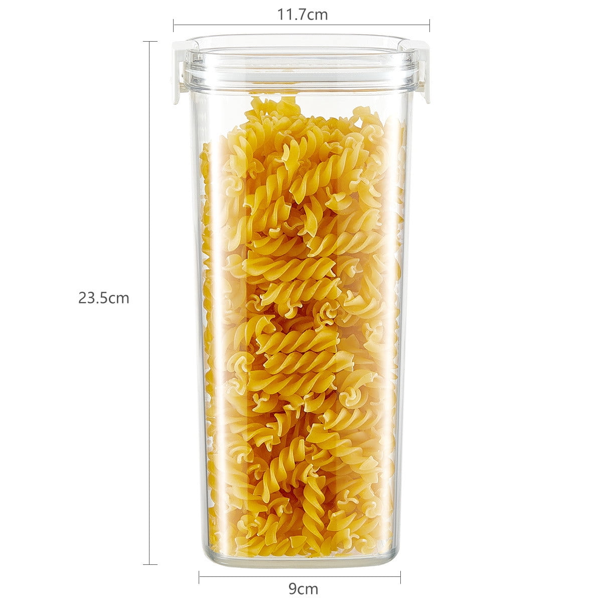 Stackable Transparent Grain Storage Jar, Airtight Canister, Sleek ...