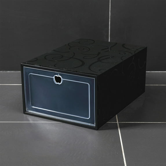 Stackable Transparent Shoe Storage Box | Drawer-Style Plastic Organizer ...