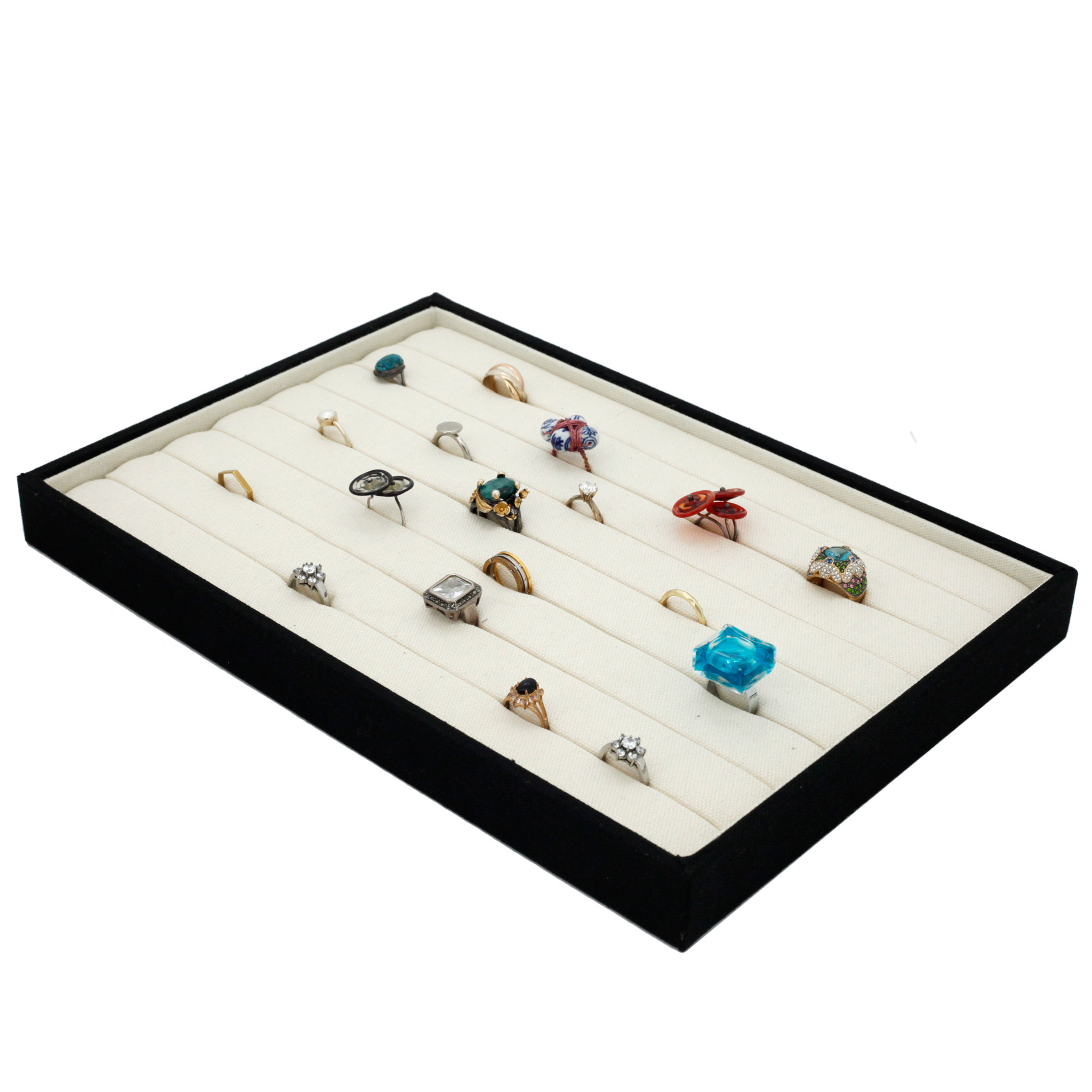 Stackable Tray 7 Slots Ring Earring Showcase Display Organizer ...