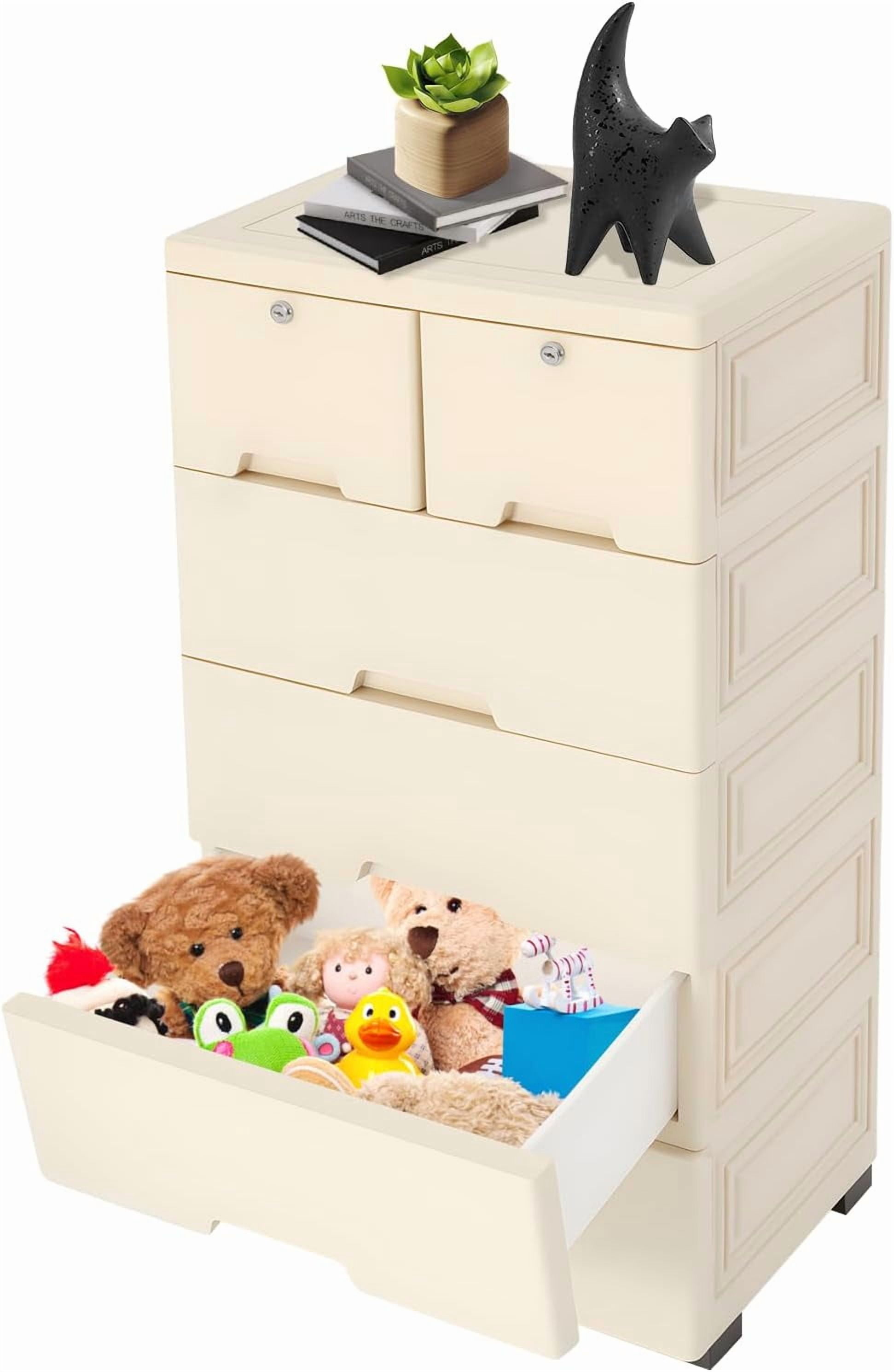 Stackable Vertical Clothes Storage 5 Layers Plastic Drawers Dressers ...