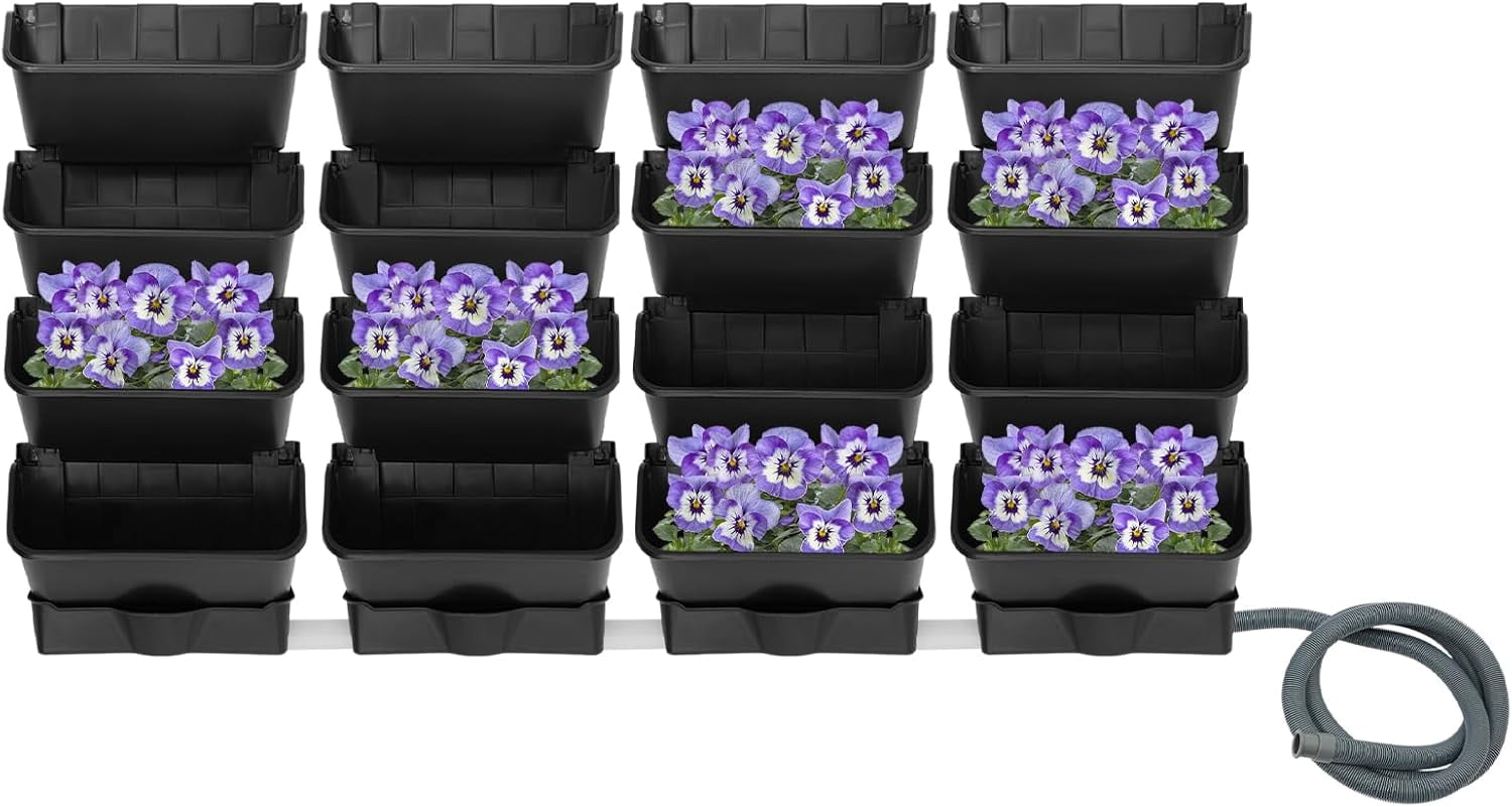 Stackable Vertical Wall Planter - Hanging Indoor/Outdoor Garden System ...