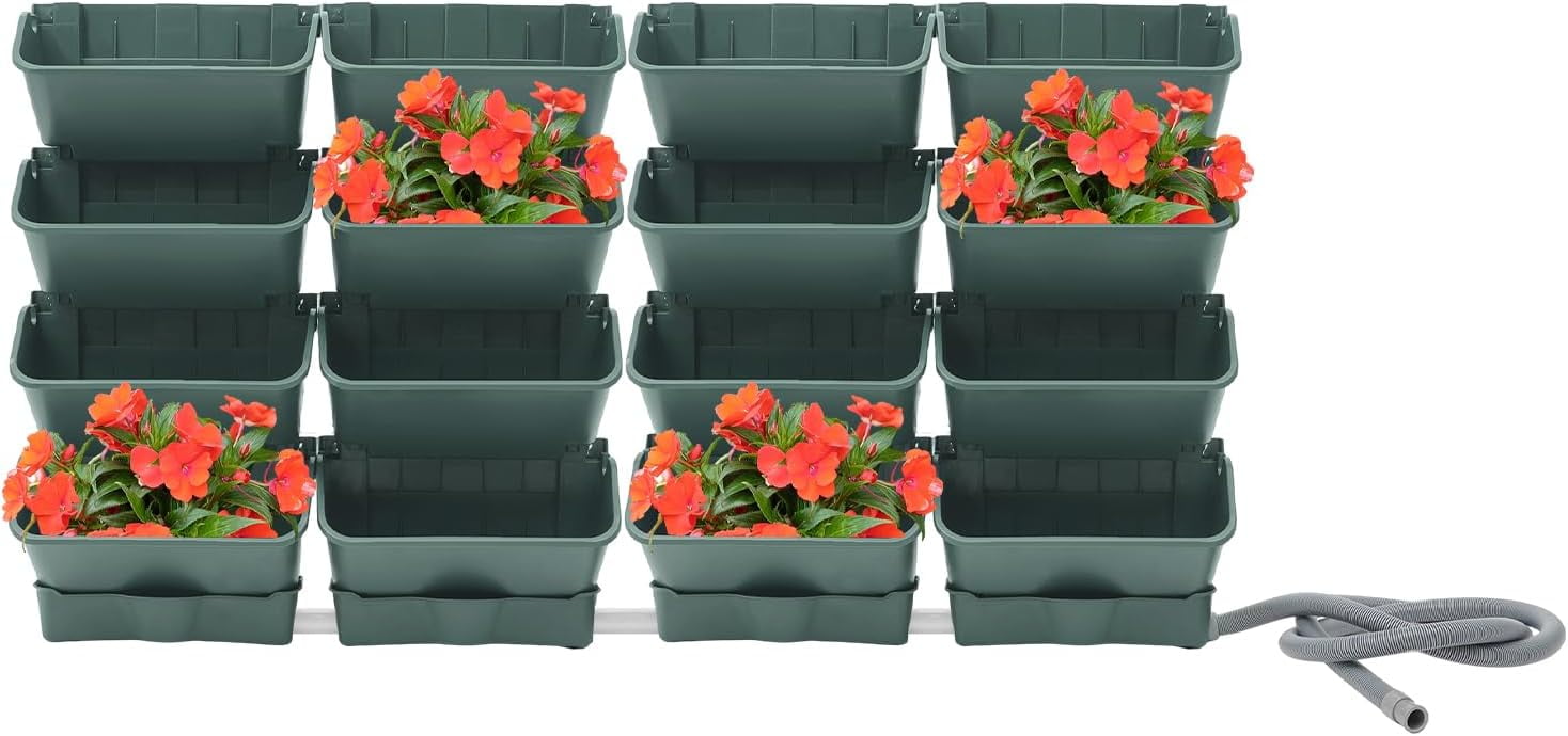 Stackable Vertical Wall Planter - Hanging Indoor/Outdoor Garden System ...