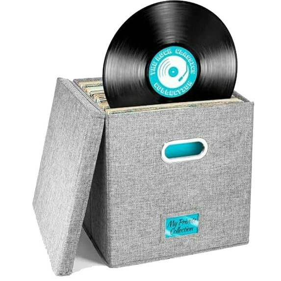 Stackable Vinyl Record Organizer - Record Album Storage Holds 50 Lp ...
