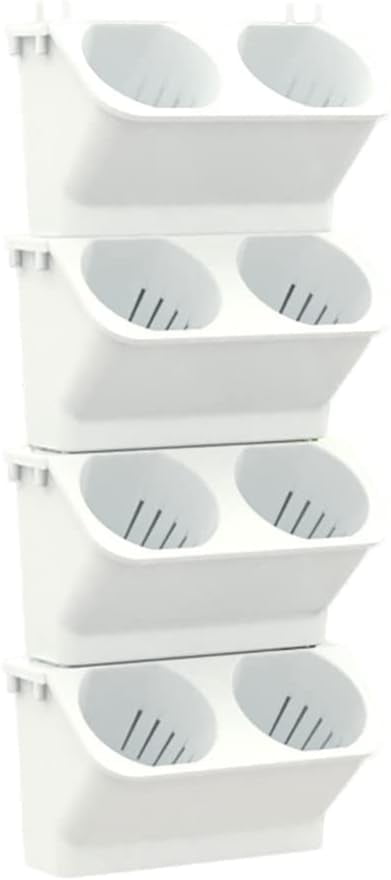 Stackable Wall Hanging Flower Pot, 4 Pack Self Watering Wall Hanging ...