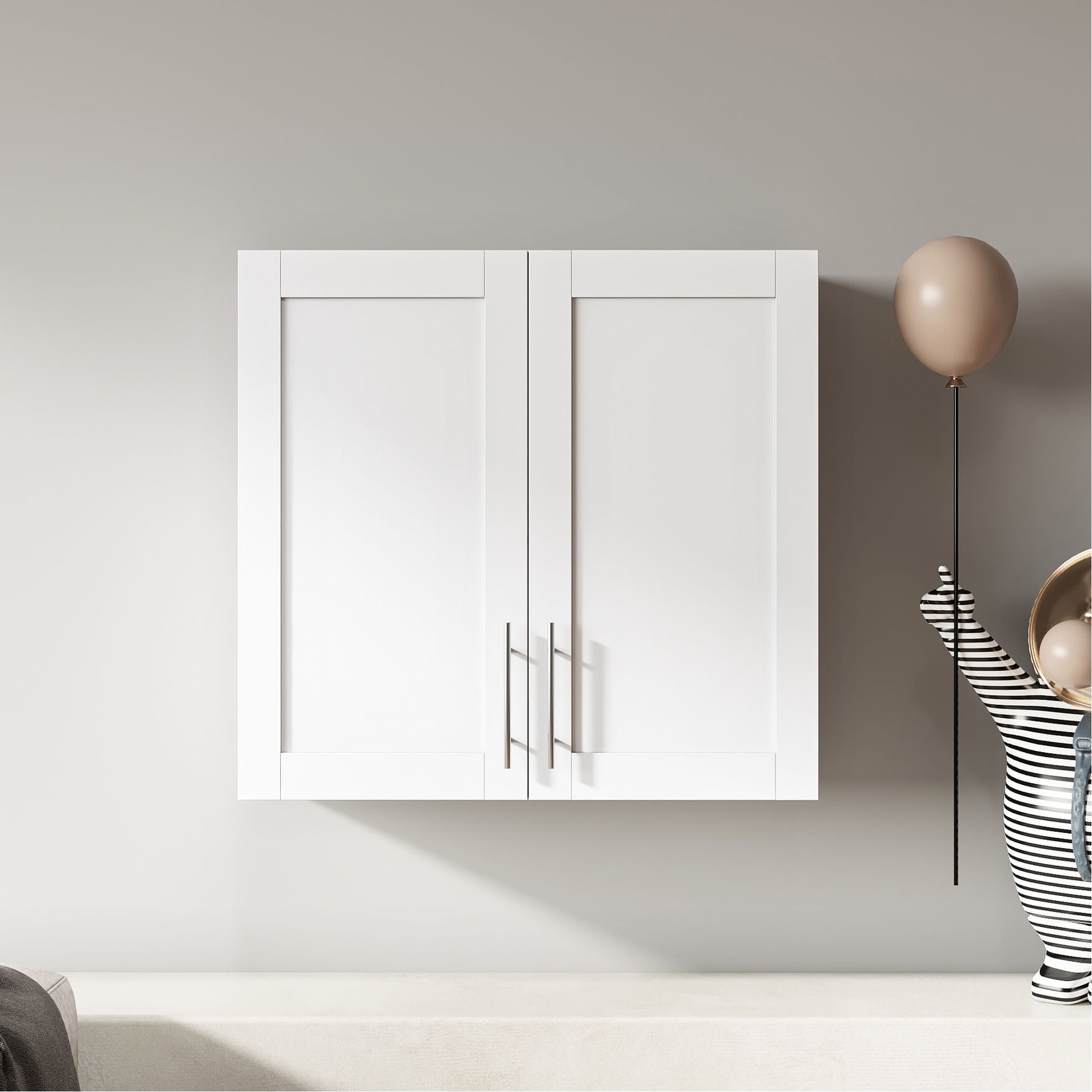 Stackable Wall - Mounted Storage Cabinet, Durable MDF - Great for Extra ...