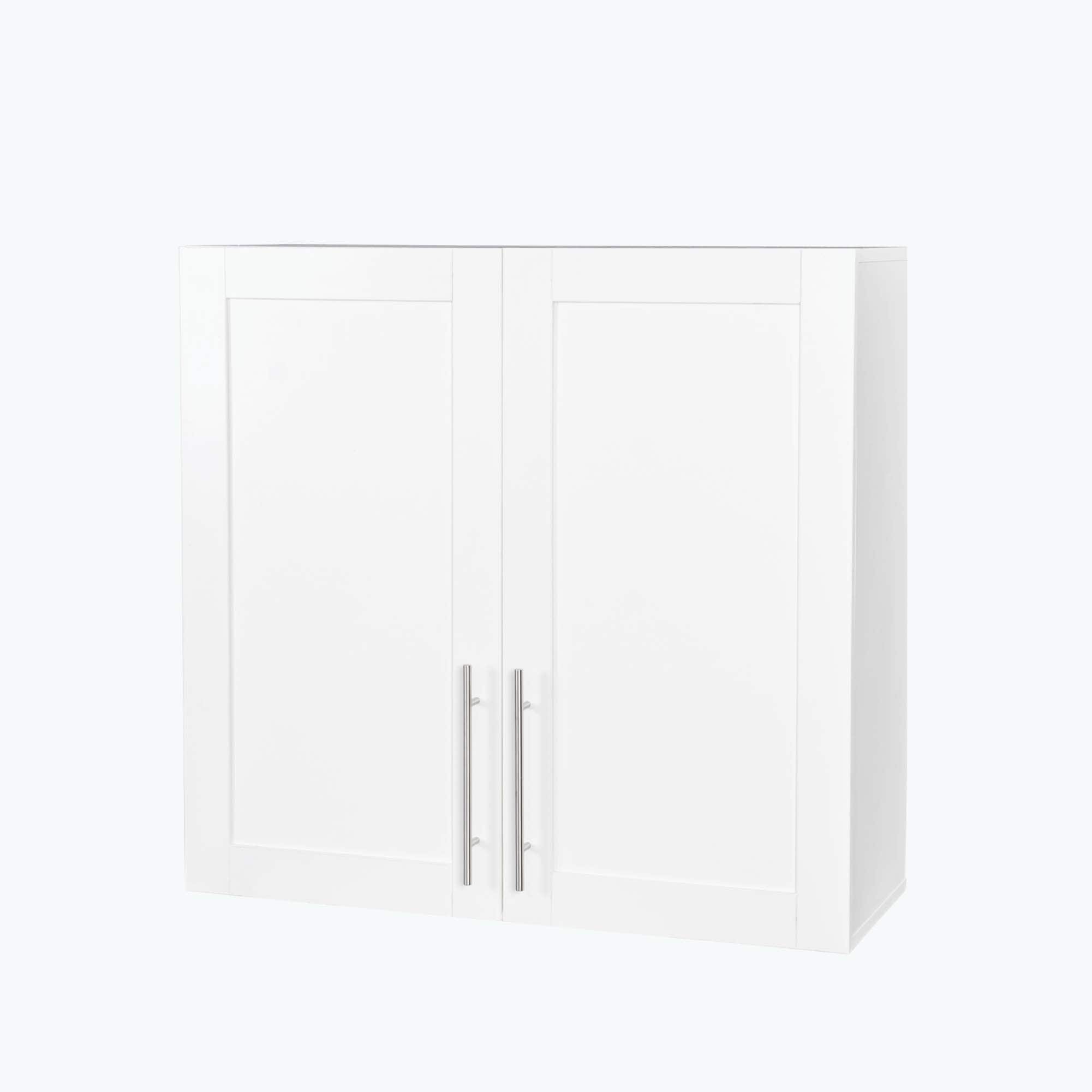 Stackable Wall Mounted Storage Cabinet,White White-11.81 "D x 31.50"W x ...