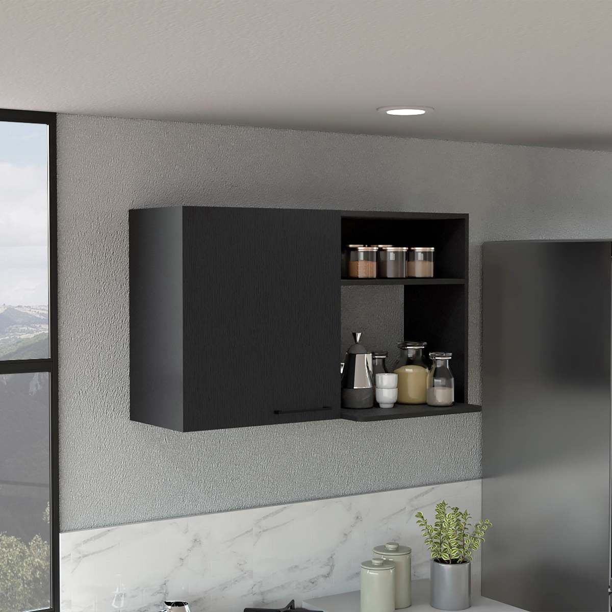 Stackable Wall Storage Cabinet 24" H, Two Internal Shelves, Two ...