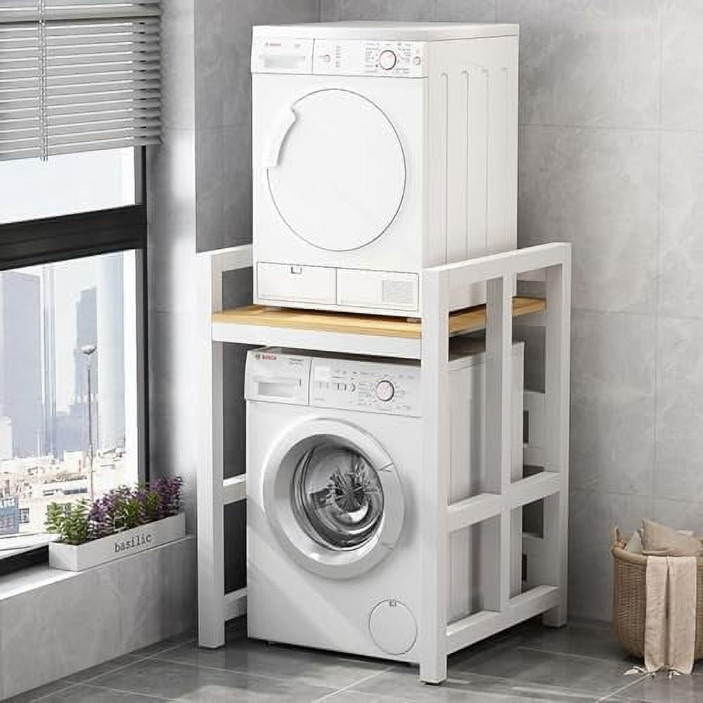 Stackable Washer Dryer Standing Rack Shelf, Steel Washer Dryer Machine ...