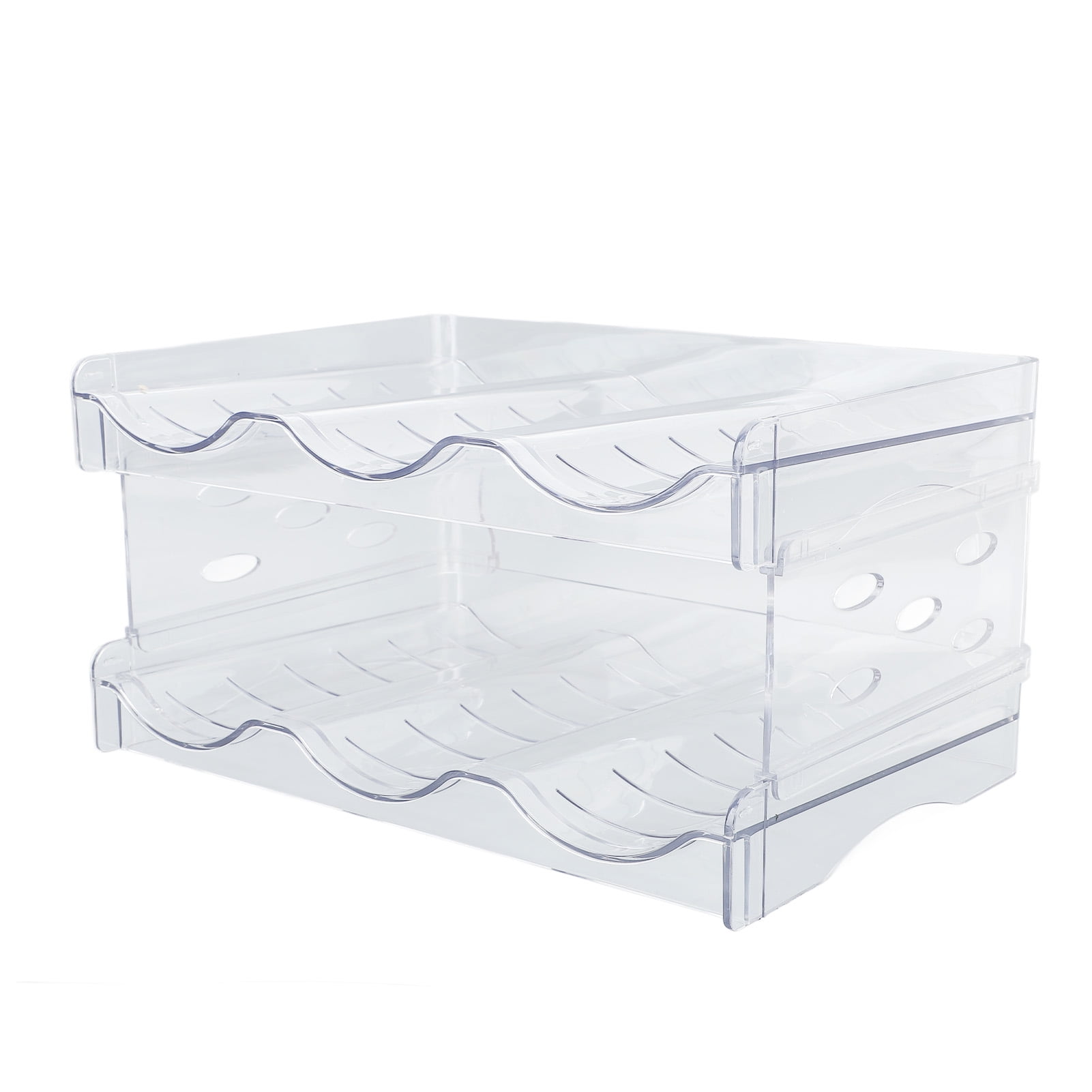 Stackable Water Bottle Organizer Double Layer Transparent Plastic ...