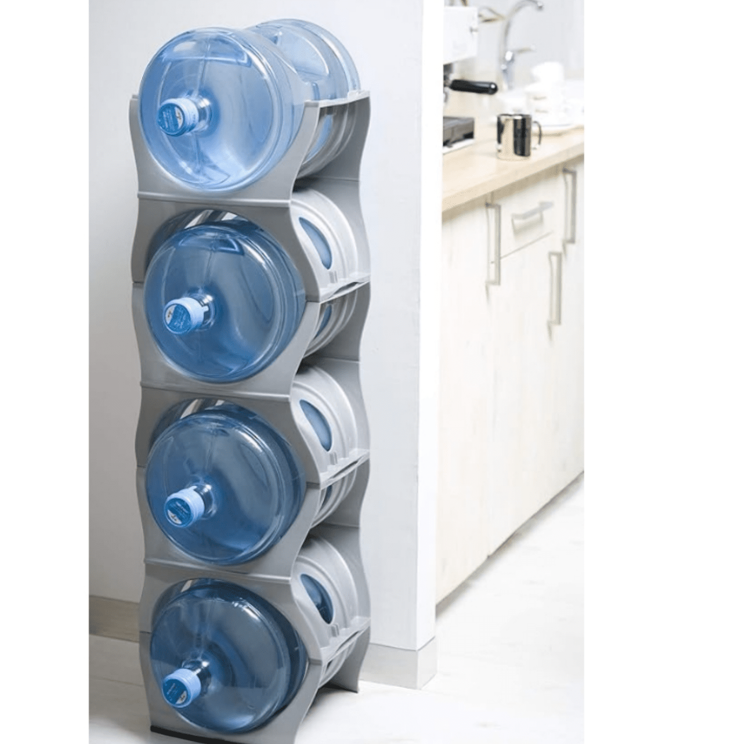 Stackable Water Bottle Storage Rack Best Water Jugs 5 Gallon Organizer ...