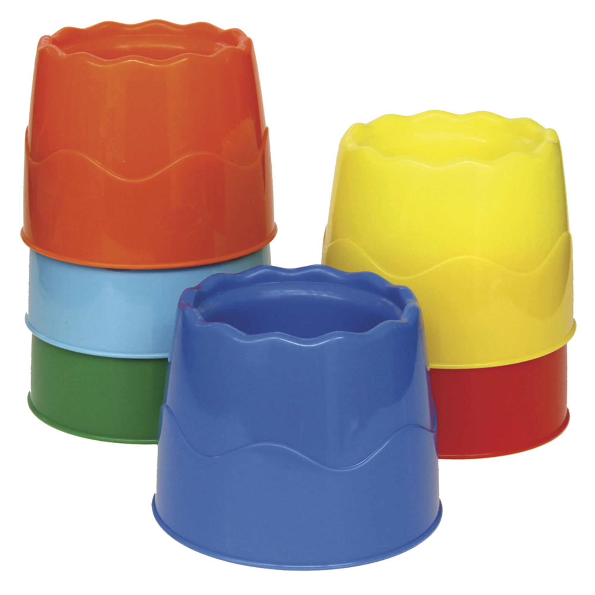 Walmart Stackable Paint & Water Container Pots Set, 6/Pack in Assorted ...