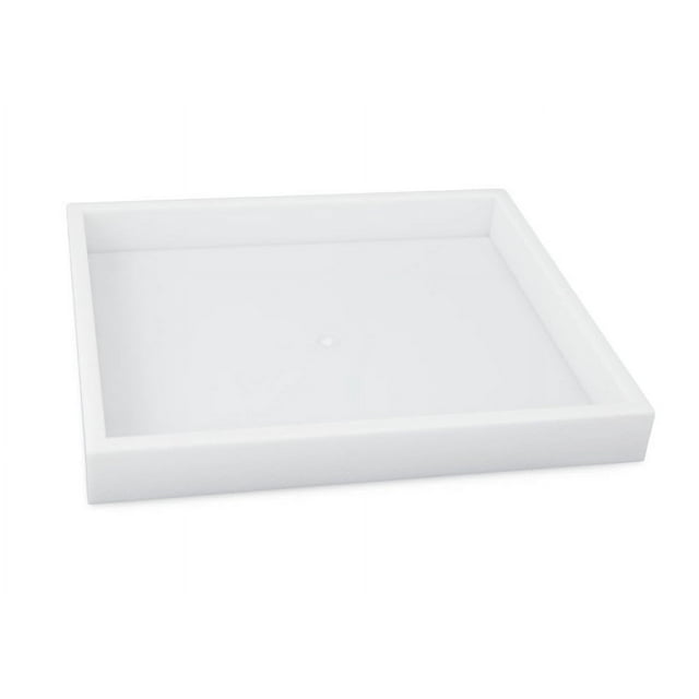 Stackable White Plastic Utility Tray Half Size 1" H - Walmart.com