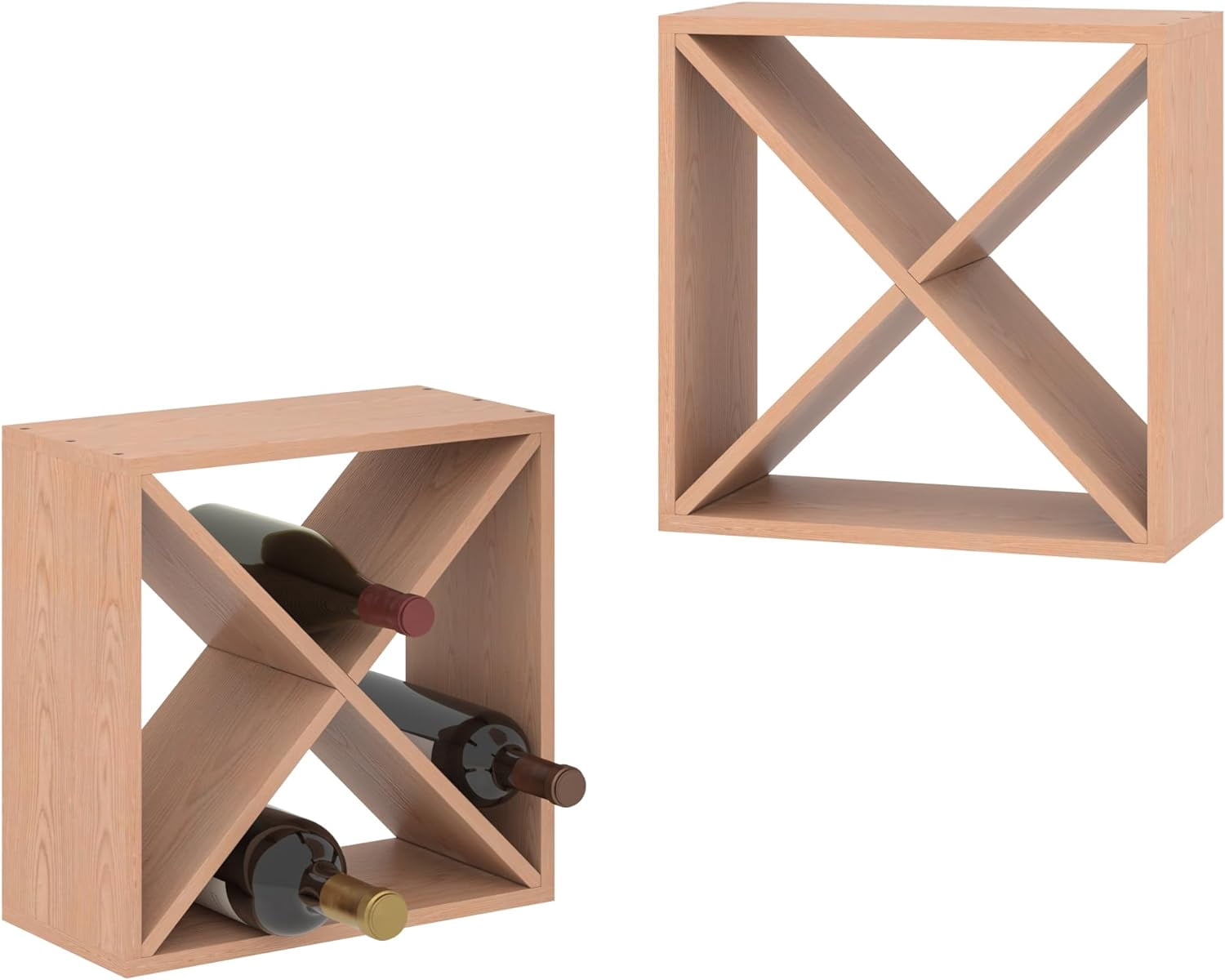 Stackable Wine Rack Bottle Liquor Display Storage Cube Standing Floor ...